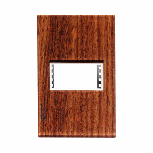 PP010-KMC PLACA METALICA DE 1 MODULO COLORS MADERA CEREZO – Lucek